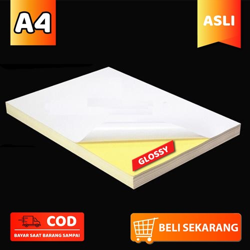 Jual Kertas Stiker A4 Glossy Murah / Stiker Printer Inkjet Isi 30 ...