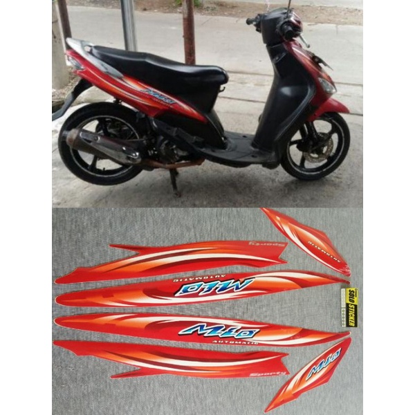 Jual STRIPING LIS STANDAR MIO SPORTY 2007 merah | Shopee Indonesia
