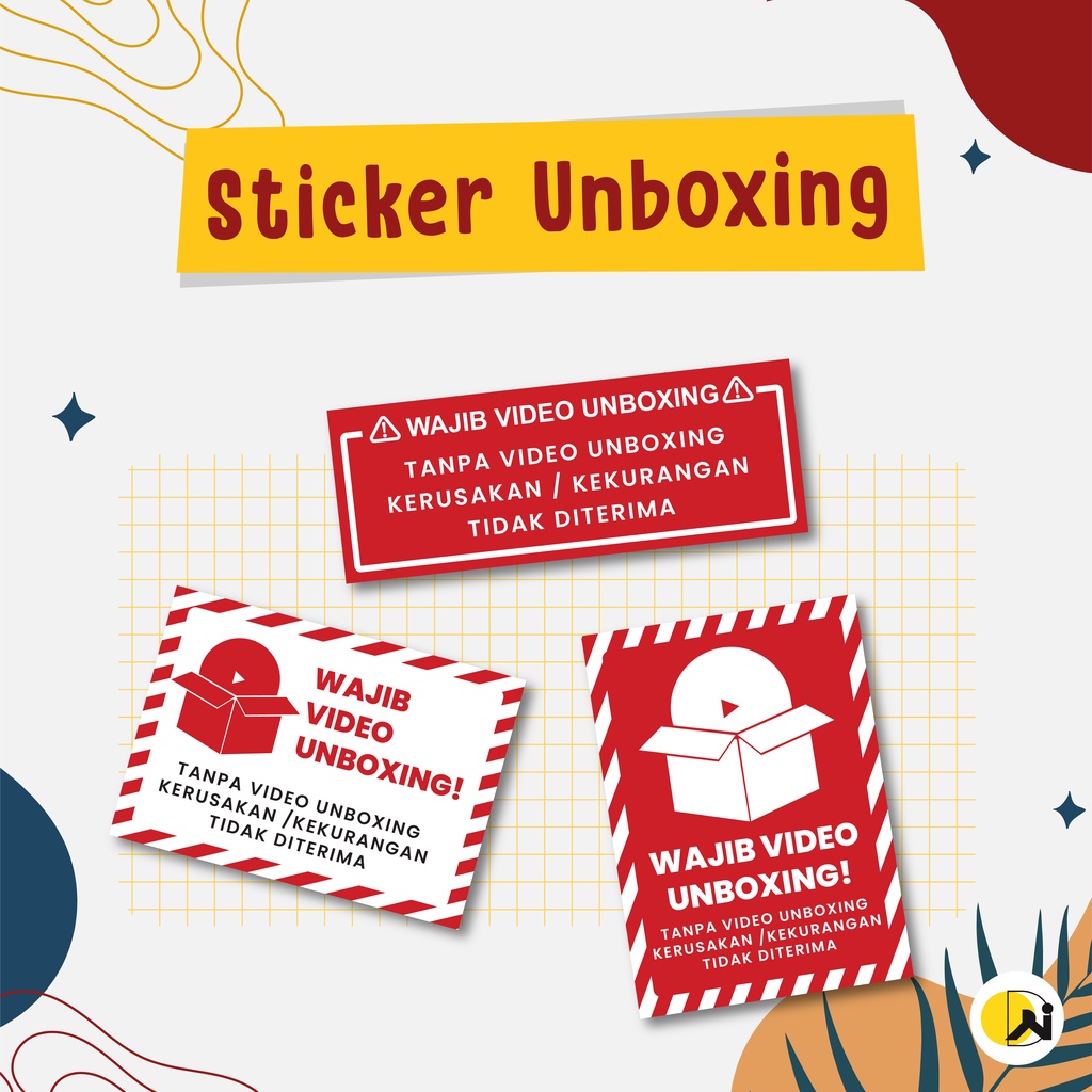 Jual Sticker Unboxing / Stiker Unboxing / Stiker Label Pengiriman ...