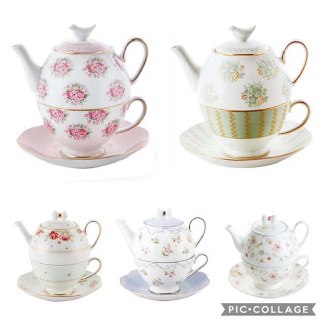 Jual Tea for One Set Teapot Teacup saucer Ceramic St Saint James Fine ...