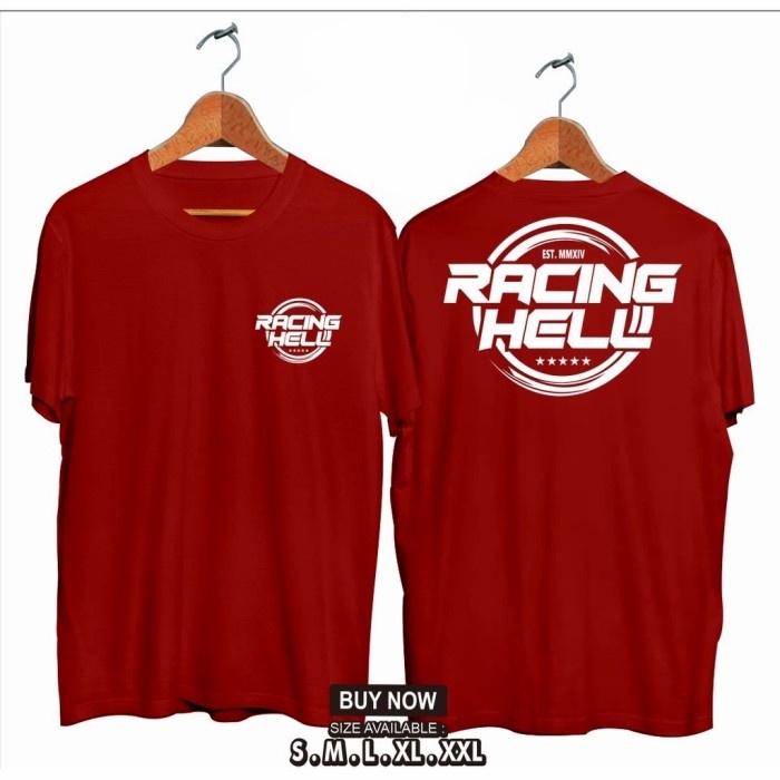 Jual BAJU T-SHIRT RACING HELL //KAOS RACING LOGO//BAJU RACING | Shopee ...