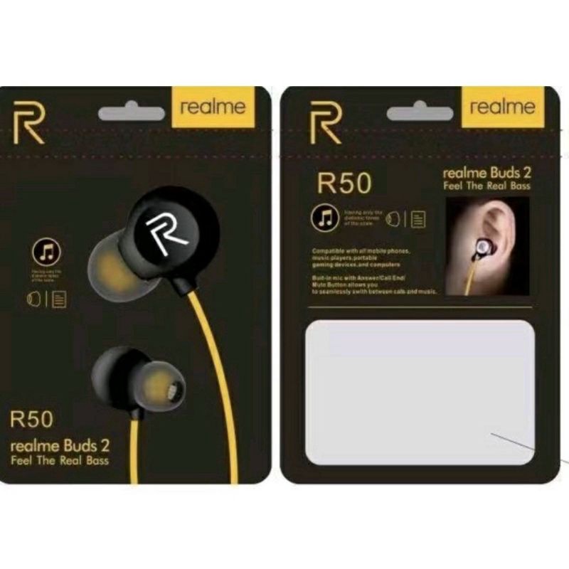 Jual Headset Realme R50 / RMA101 Earphone Hf Stereo Music Audio sound ...