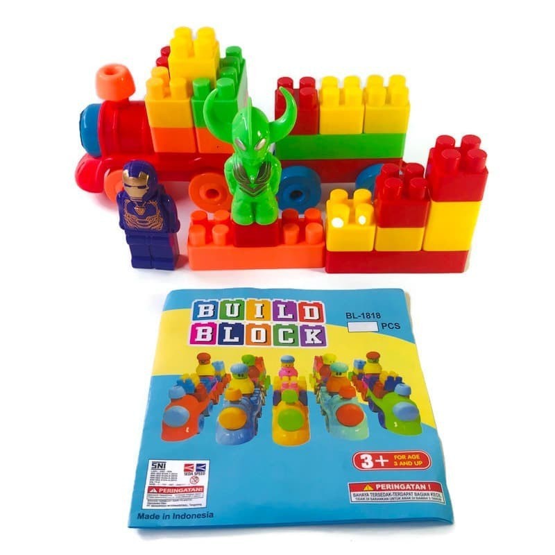 Jual Mainan Edukasi Anak Block Besar 1818 - blok Kereta | Shopee Indonesia