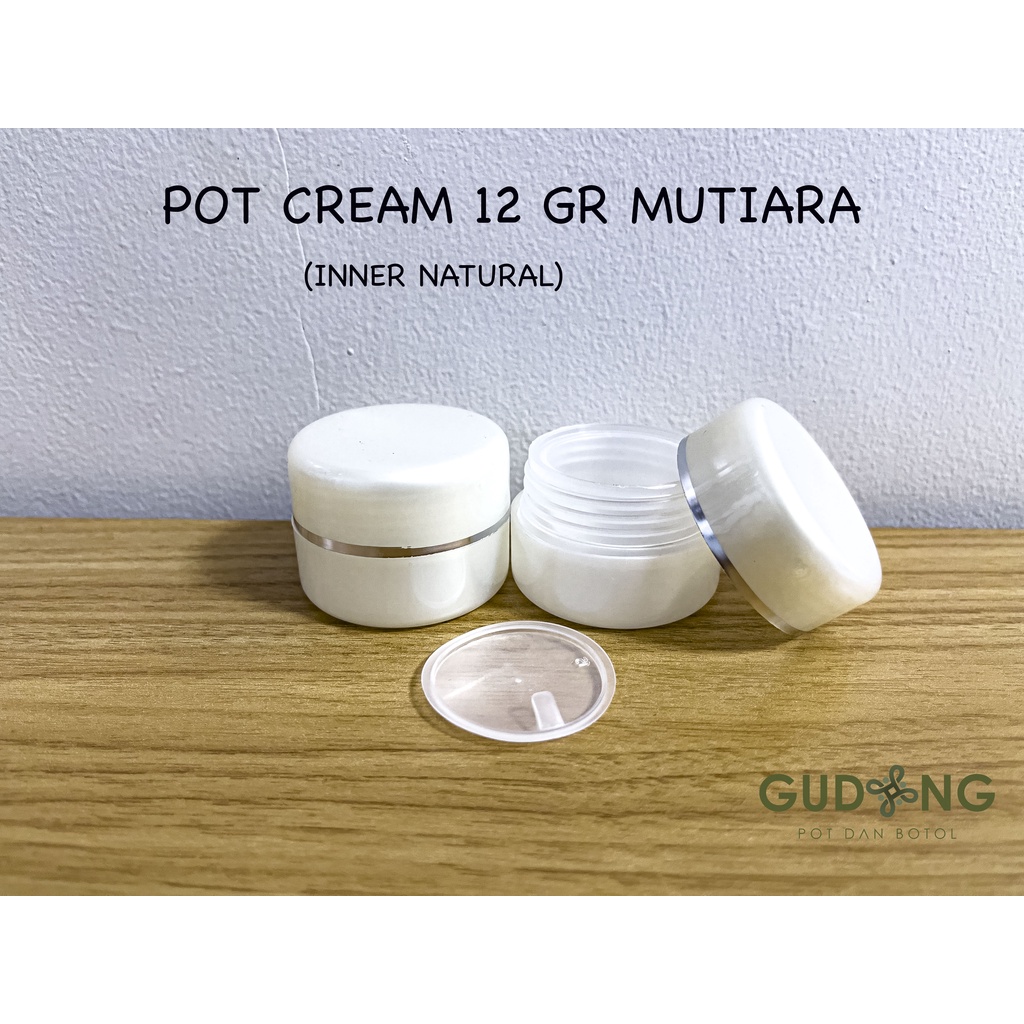 Jual Pot Cream 12,5gr / 12,5 gr Putih Mutiara INNER NATURAL (KEMASAN 25 ...