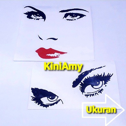 Jual Cutting Sticker Bibir Hidung Mata Dan Alis | Variasi HP, Laptop ...