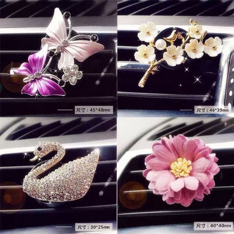 Jual jepitan parfume mobil. ac angsa bunga rose bunga putih PARFUM KLIP ...