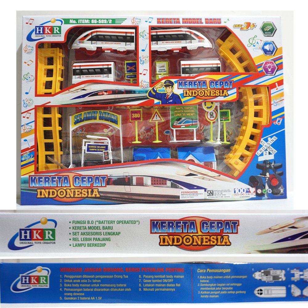 Jual Mainan KERETA API CEPAT INDONESIA paket track dan diorama - HKR 589-2 | Shopee Indonesia