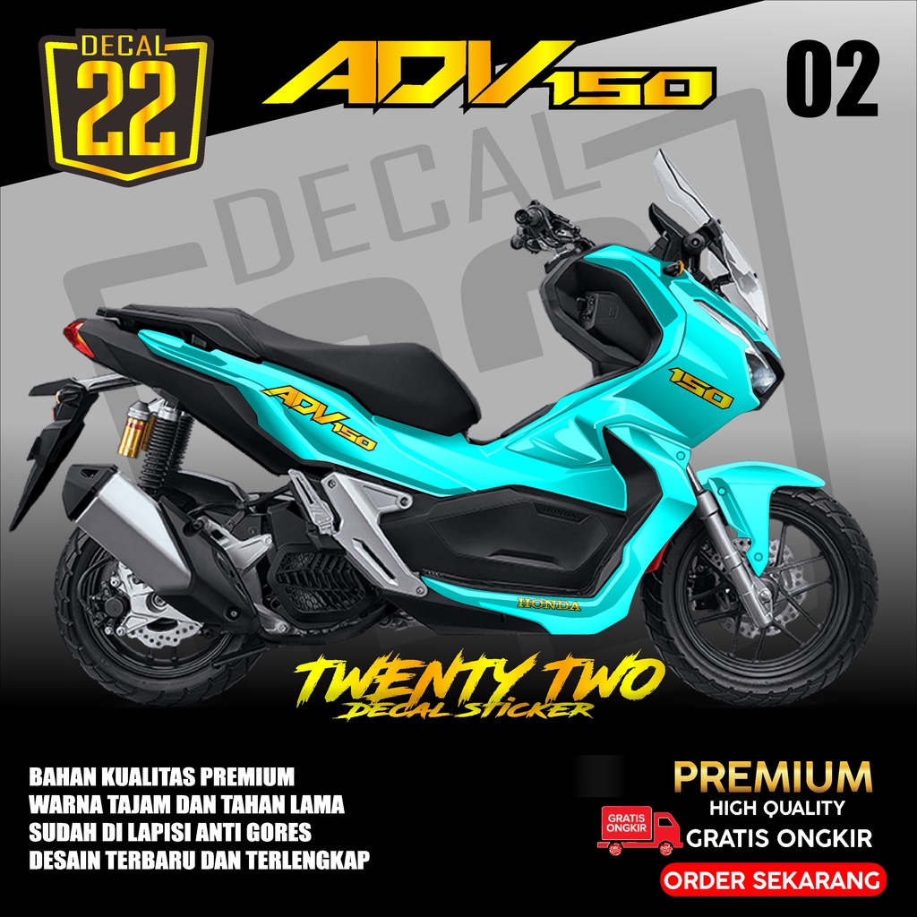 Jual Decal Sticker Fullbody Motor Honda ADV 150 kode 02 twenty two ...
