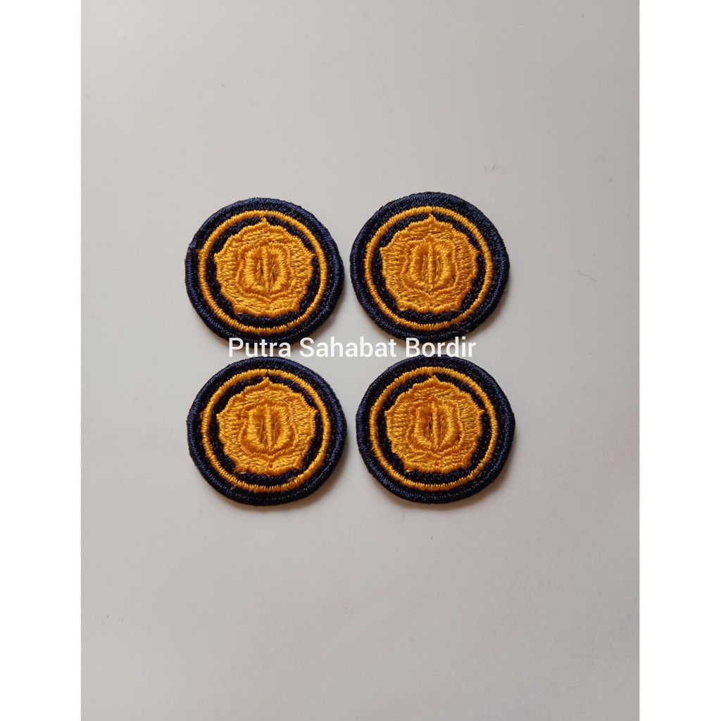 Jual Patch | Logo Bordir Monogram Satpam Kuning Dongker (Pasang ...