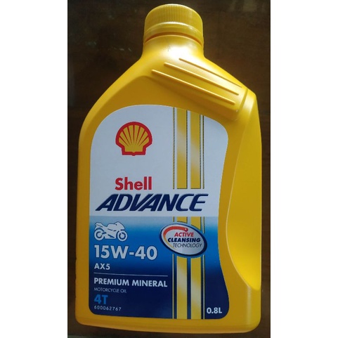 Jual Shell Advance 4T AX5 15W-40 AX5 0.8 Liter (100% original) | Shopee ...