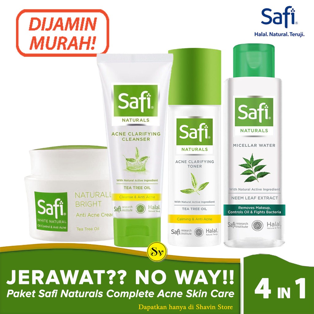 Jual Paket Safi Naturals Complete Acne Skin Care - Paket Perawatan ...