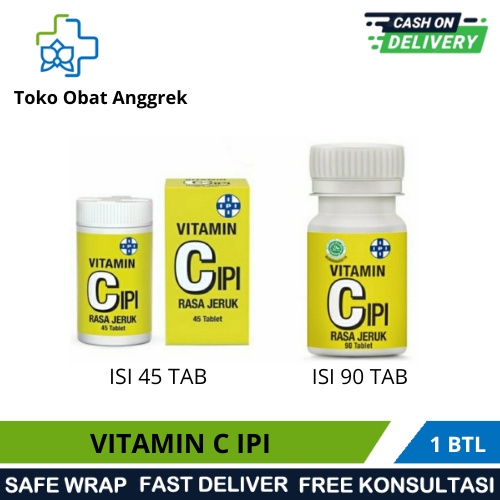 Jual IPI VITAMIN C 45 TABLET /80 TABLET/ DAYA TAHAN TUBUH/ IMUN ...