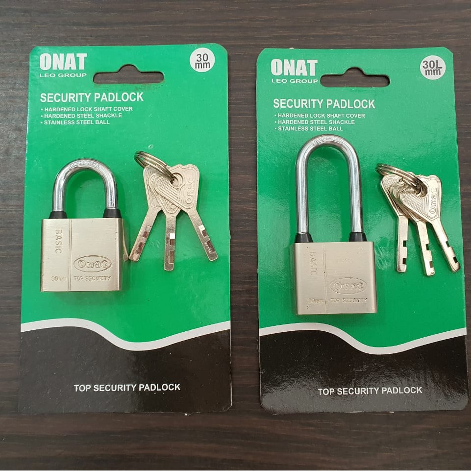 Jual Gembok stainless ONAT 30mm & 30Lmm / Gembok rumah anti maling ...