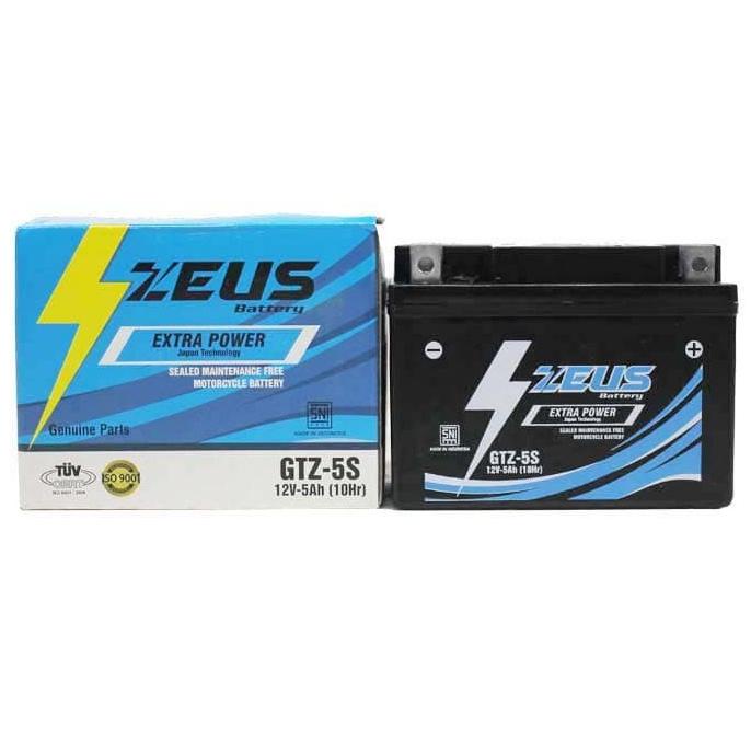 Jual AKI Motor Xeon 125 / Xeon RC / X Ride Zeus GTZ5S 12V 5Ah Aki ...