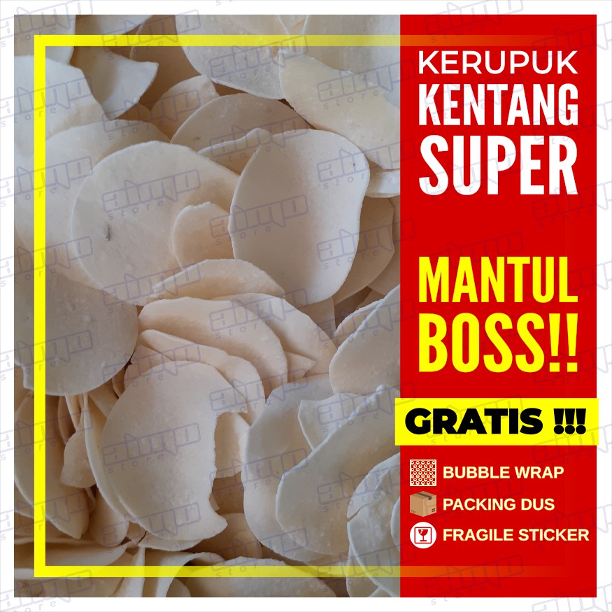 Jual KERUPUK KENTANG PUTIH SUPER Jaya Baru Krupuk Potato Rasa Enak ...