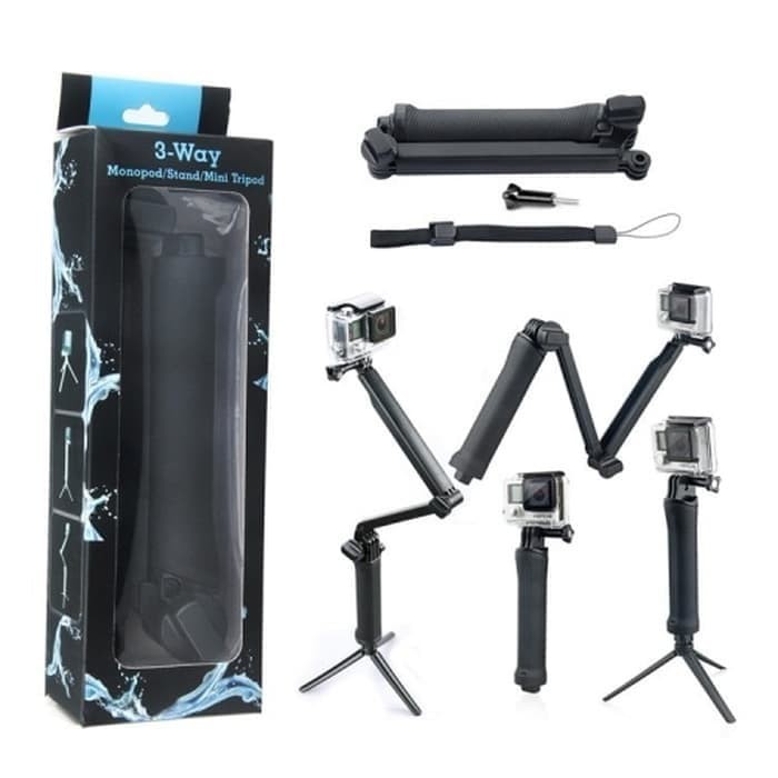 Jual SALE ! Monopod 3 Way Tripod ACtion Cam Camera B-Pro5 Gopro Tongkat Tongsis AB-G409 TERMURAH ...