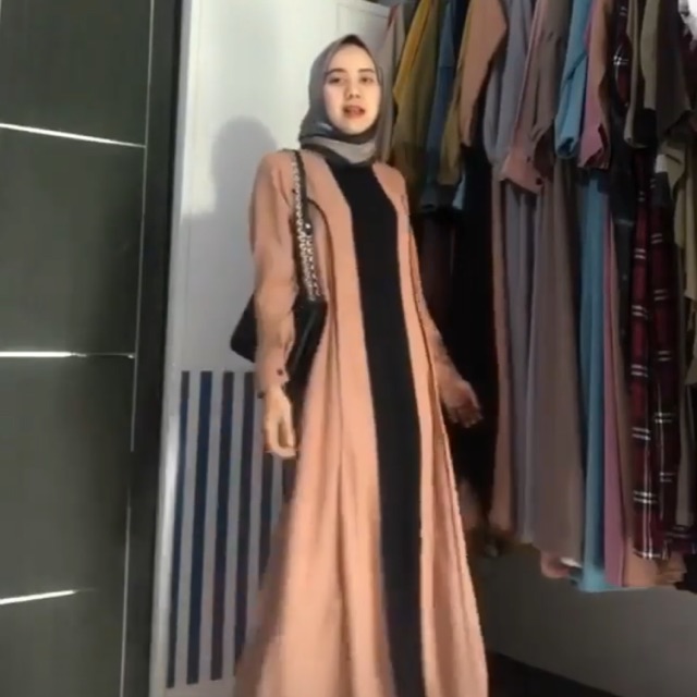 Jual Raniyah dress by azmiza warna choco | Shopee Indonesia