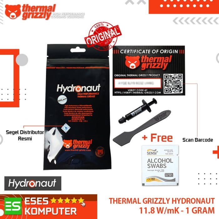 Jual Thermal Grizzly Hydronaut 1 Gram / 1 Gr Thermal Paste Compound ...