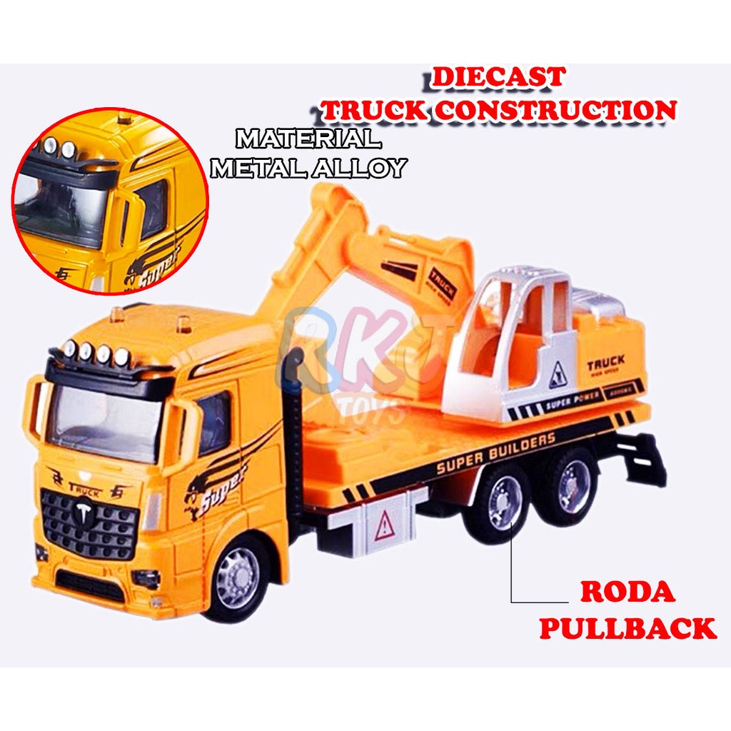 Jual ( METAL ALLOY , RODA PULLBACK ) RKJ Mainan Mobil Diecast Truck Box ...