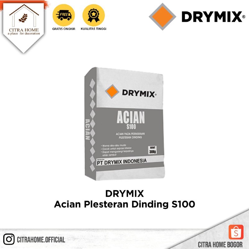 Jual CITRAHOME Drymix S100 Acian Semen Instan untuk Plesteran Dinding | Shopee Indonesia