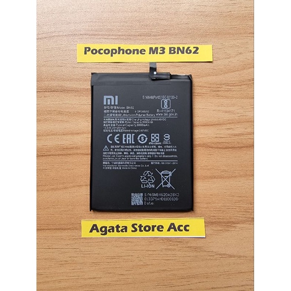 Jual Baterai Batre Pocophone M3 BN62 Original Battery Poco phone M3 BN ...