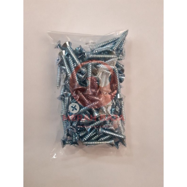 Jual Sekrup Tapping 8 x 1" Kepala Rata (100pcs) | Shopee Indonesia