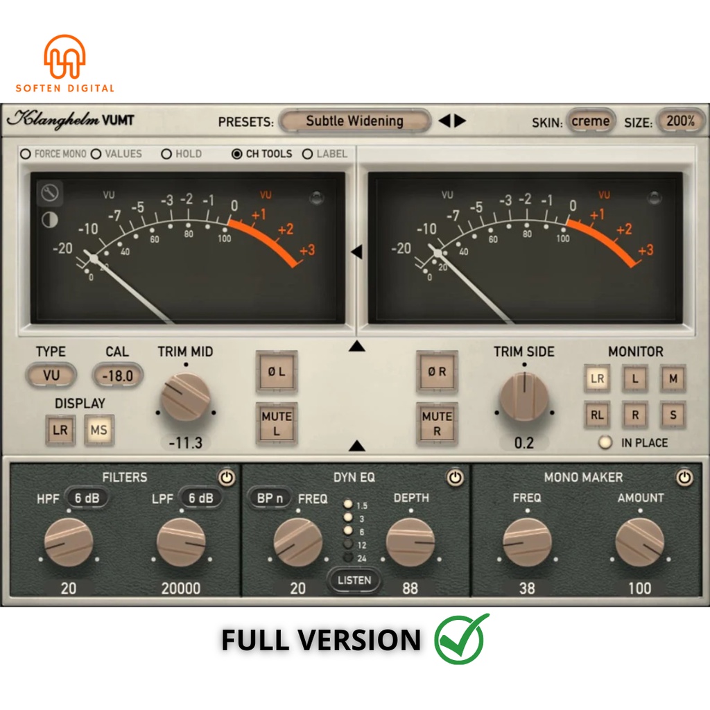 Jual Klanghelm VUMT Deluxe v2 VST metering types (BBC, DIN, Nordic ...