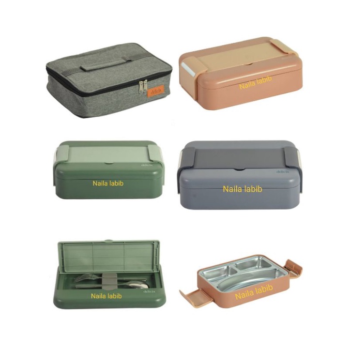Jual Tempat makan wadah makan lunch box Ace Delicia original dengan tas ...