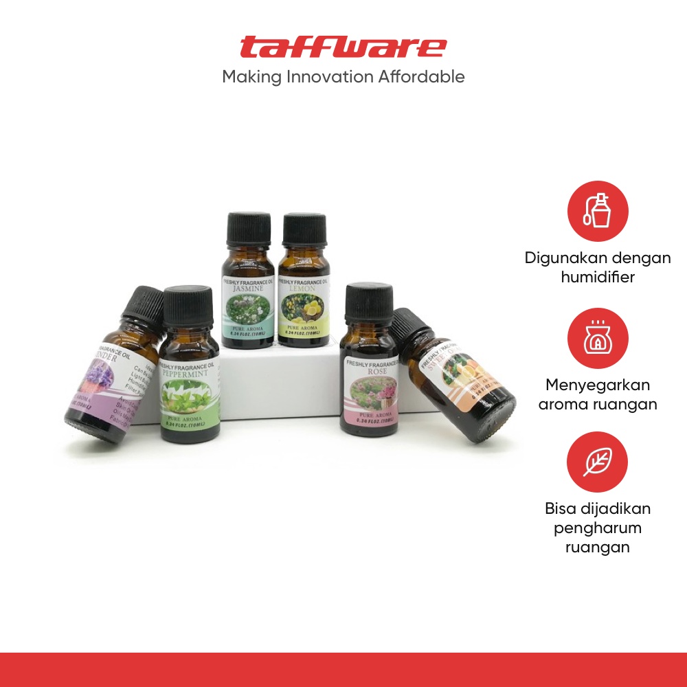 Jual Taffware Pure Aroma Essential Fragrance Oil Aromatherapy 6 in 1 ...