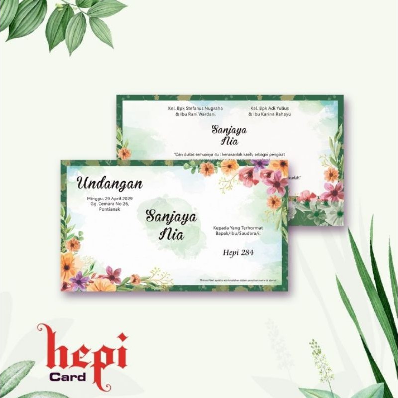 Jual Undangan Pernikahan Hepi 284 | Shopee Indonesia