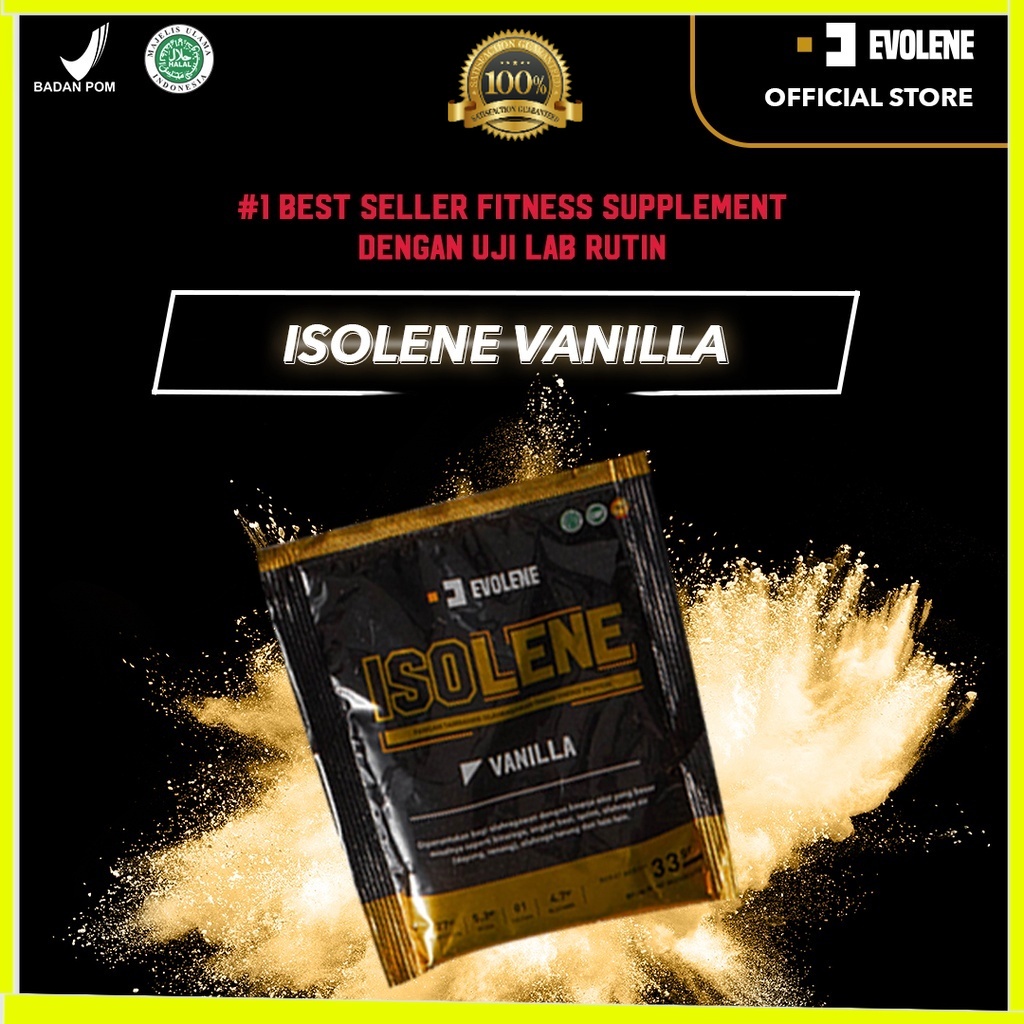 Jual Isolene Vanilla SACHETAN - Suplemen fitness Whey protein isolate ...