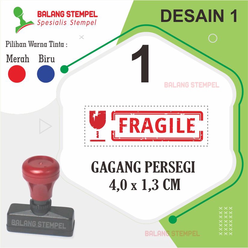 Jual Stempel Flash Unboxing Stampel label Fragile packing kardus Cap ...