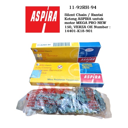 Jual RANTAI KAMPRAT - Rantai Keteng ASPIRA 11-92RH-94 untuk motor MEGA PRO NEW 150, VERZA ...