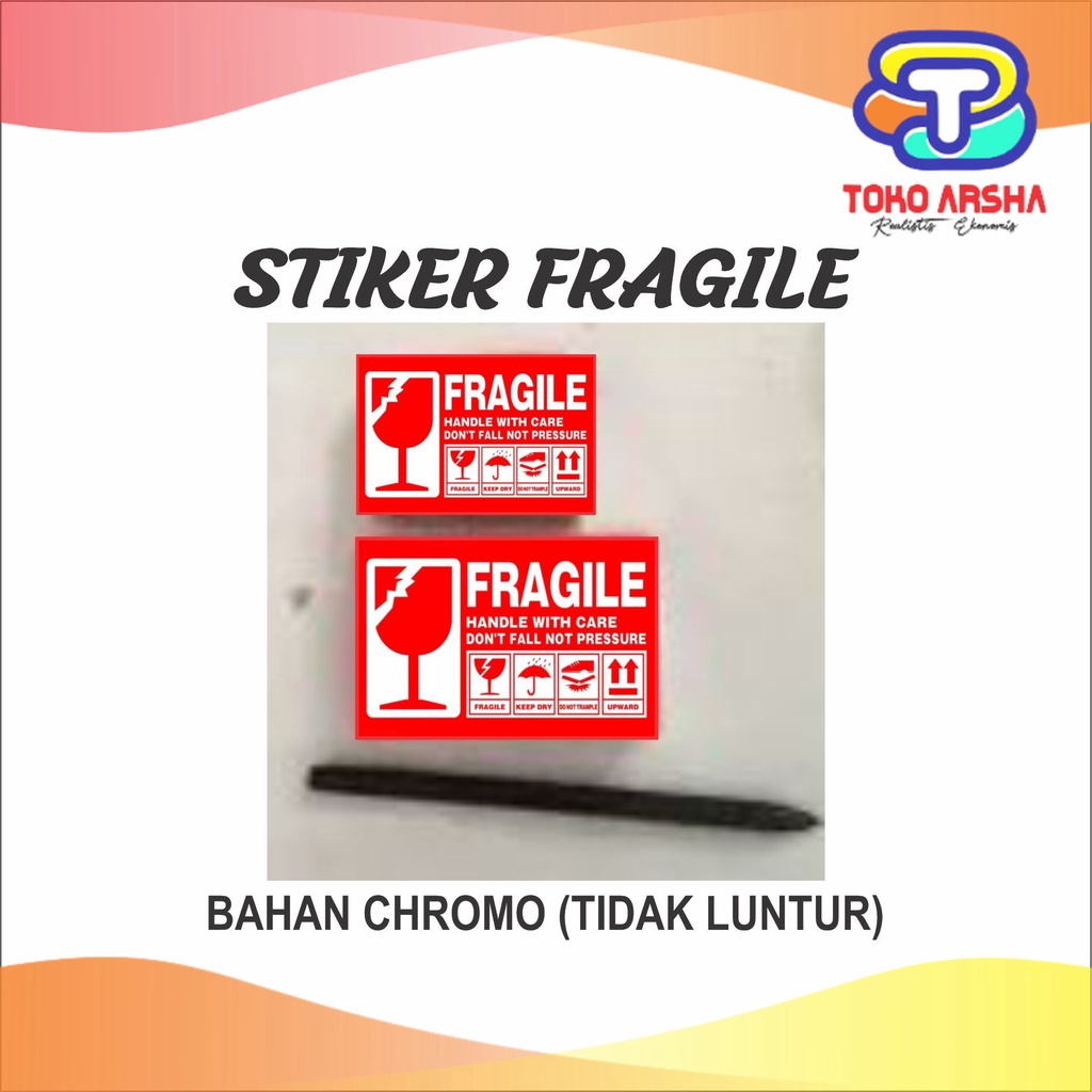 Jual STIKER FRAGILE / STIKER FRAGILE MURAH ISI 100 PCS / STIKER FRAGILE ...