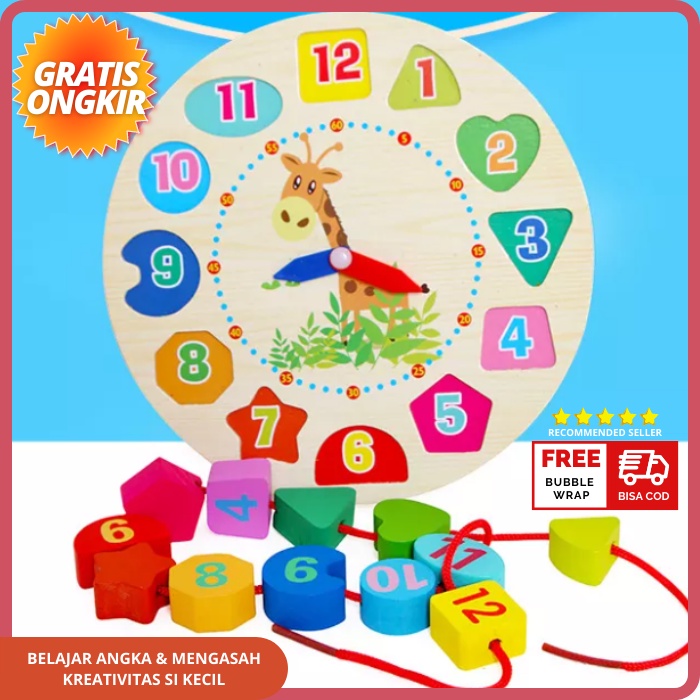 Jual Mainan Edukasi Anak Bayi Paud 2 3 Tahun Montessori Puzzle Pazel ...