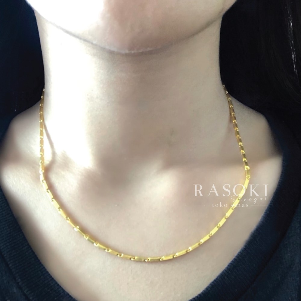 Jual KALUNG EMAS 20gr RANTAI BALOK LM LONDON 99,99% 24 KARAT | TOKO ...