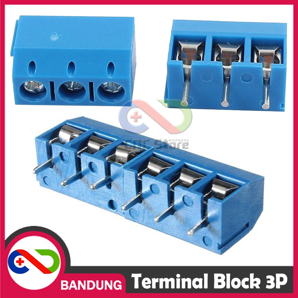 Jual TERMINAL PCB BLOCK SCREW 3 PIN KF301-3P BLUE BIRU | Shopee Indonesia