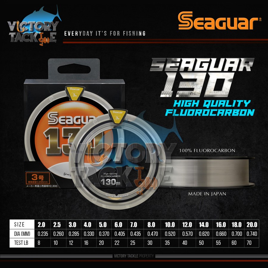 Jual SENAR PANCING BENANG LEADER SEAGUAR 130 M FLUOROCARBON MADE IN JAPAN | Shopee Indonesia