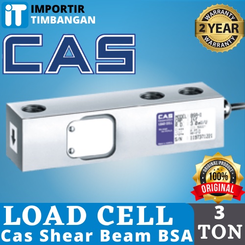 Jual Load Cell Timbangan Digital Shear Beam CAS BSA Cap 3ton Kapasital 3 Ton New Original ...
