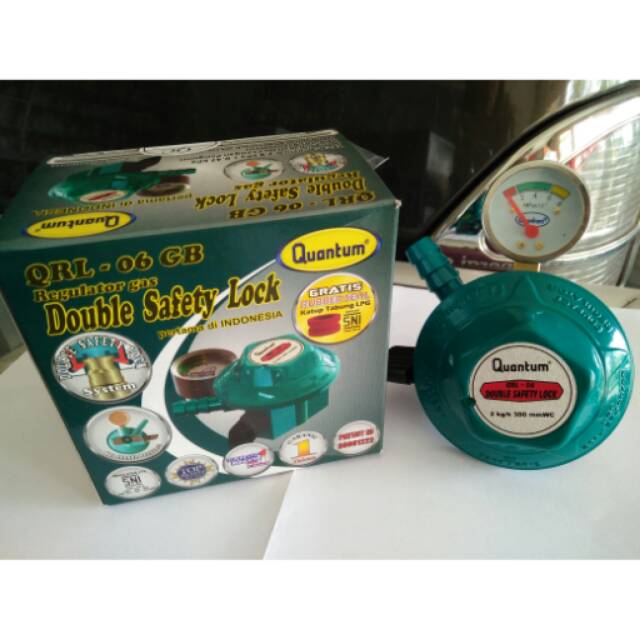 Jual Regulator + Meter Double safety Lock Quantum Original | Shopee ...