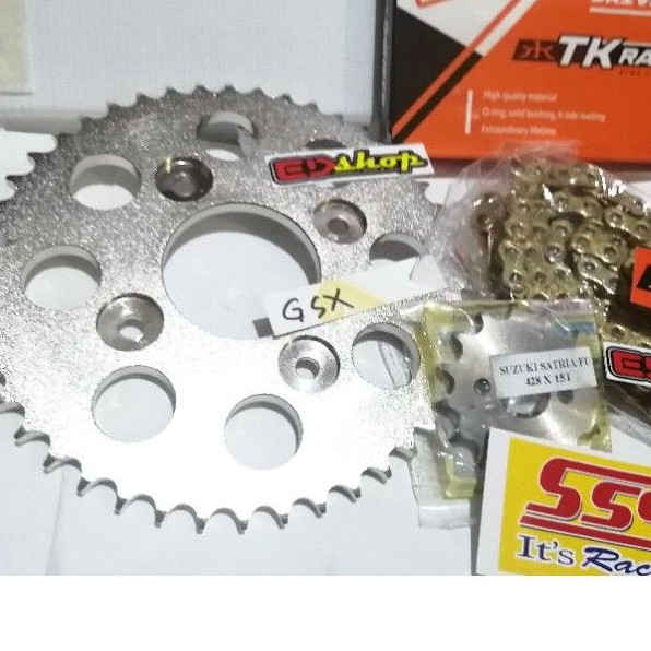Jual Gear SET l GSX SSS l Rantai TK GSX150 GS GX 150 NEW RACING GER gir 428 428HPO ORIGINAL NO ...