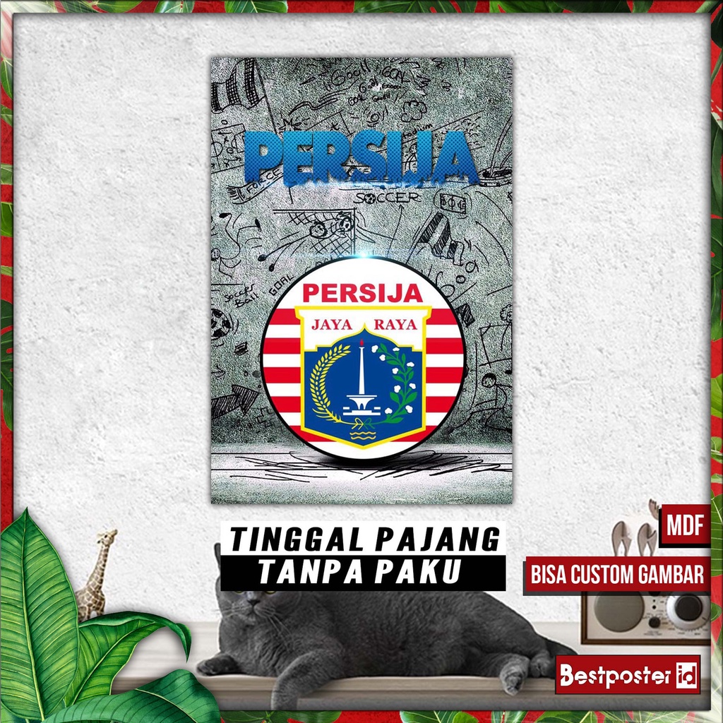Jual Poster Dinding PERSIJA JAKARTA Pop Art – Walldecor BOLA MDF020351 ...