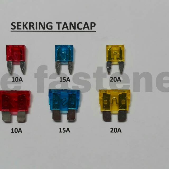 Jual Sikring sekring fuse tancap colok 10a 15a 20a besar kecil | Shopee ...