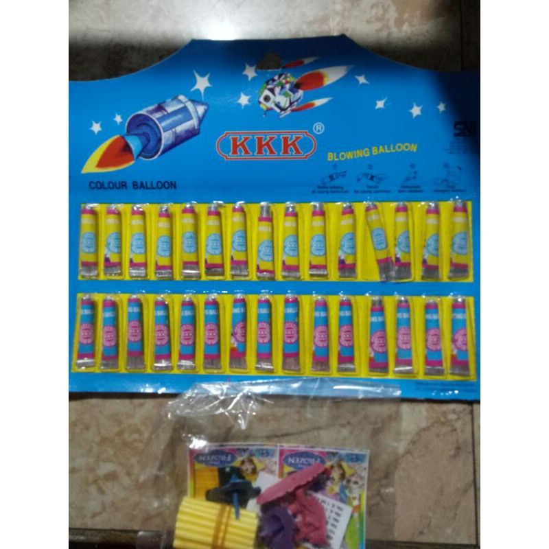 Jual balon hembusan pipet hembusan balon kkk mainan jadul anak | Shopee ...