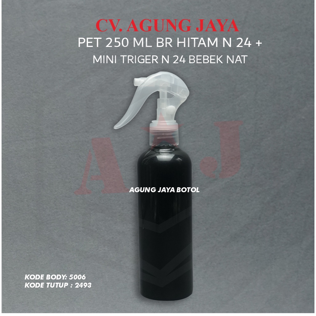 Jual Botol Spray Triger Burung 250 ml Hitam/Botol 250 Ml Hitam+ Mini Triger Sprayer Burung Yk ...