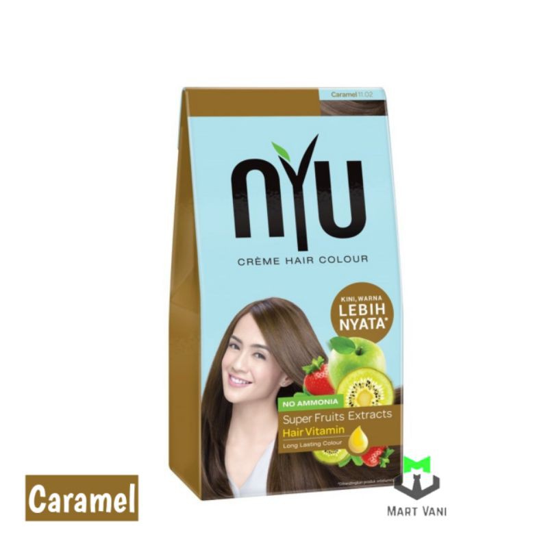 Jual NYU CREME HAIR COLOUR BOX CARAMEL (Semir rambut) | Shopee Indonesia