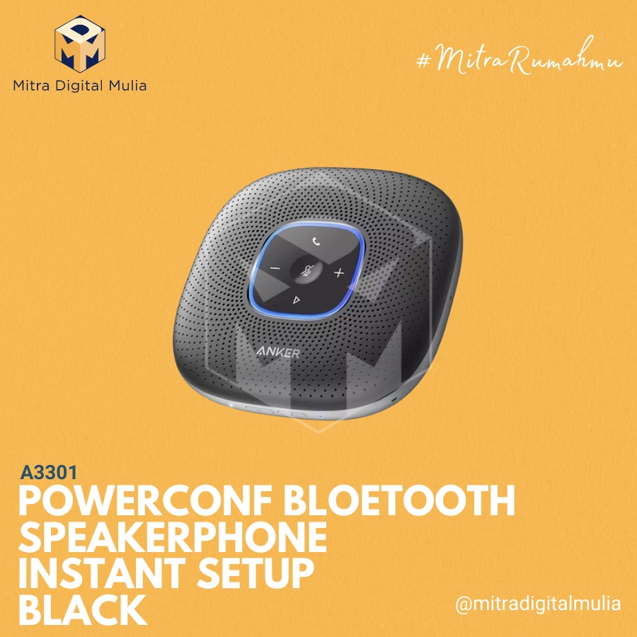 Jual Anker A3301 PowerConf Bluetooth Speakerphone Black | Shopee Indonesia