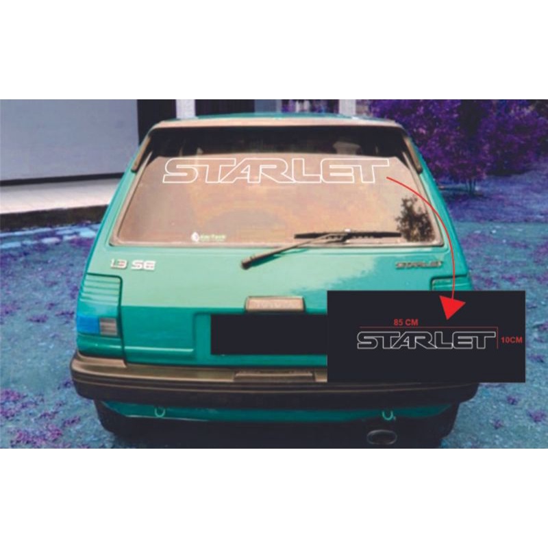 Jual Sticker Decals Toyota Starlet Kaca Belakang Ukuran Besar | Shopee ...