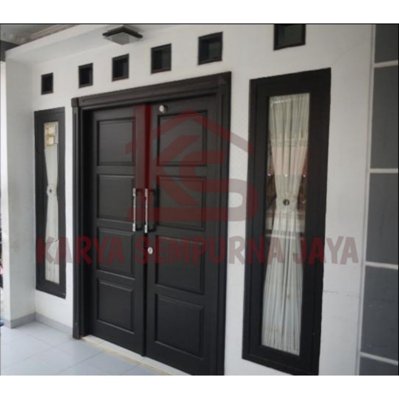 Jual Kusen Minimalis Pintu Model Kupu Tarung Kayu Jati Putih | Shopee ...