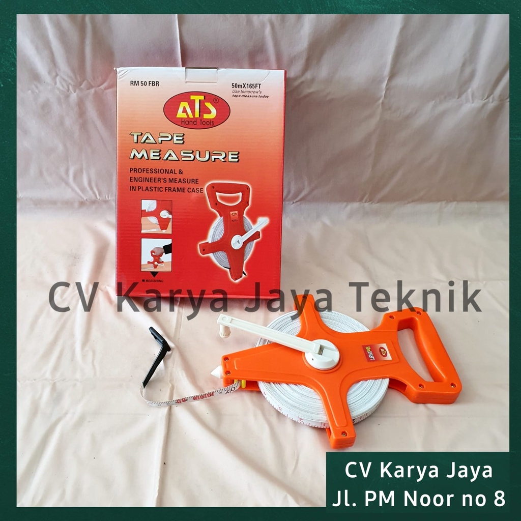 Jual Meteran Tanah 50 meter / Meteran Jalan Fiber Roll Tancap ATS ...